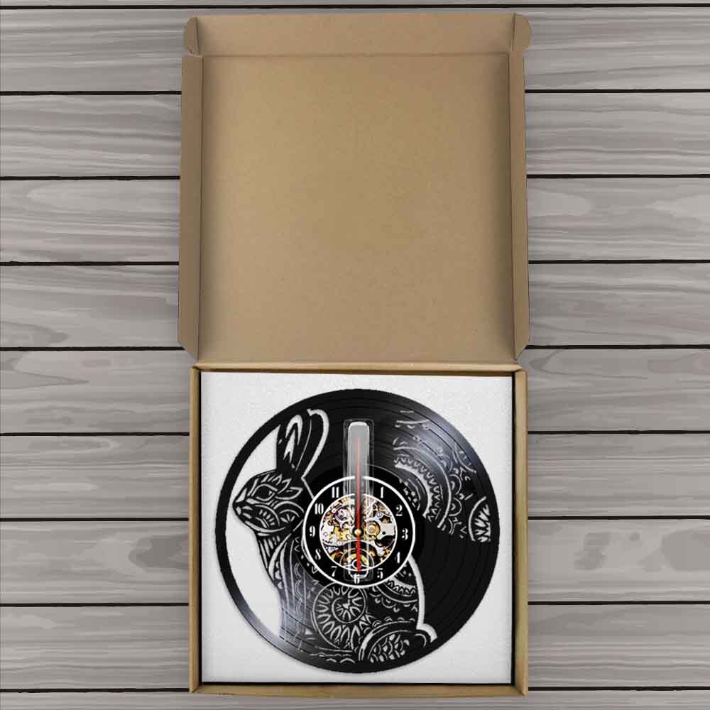 Rabbit Vinyl Record Wall Clock Decor Retro Art 3D ... – Grandado