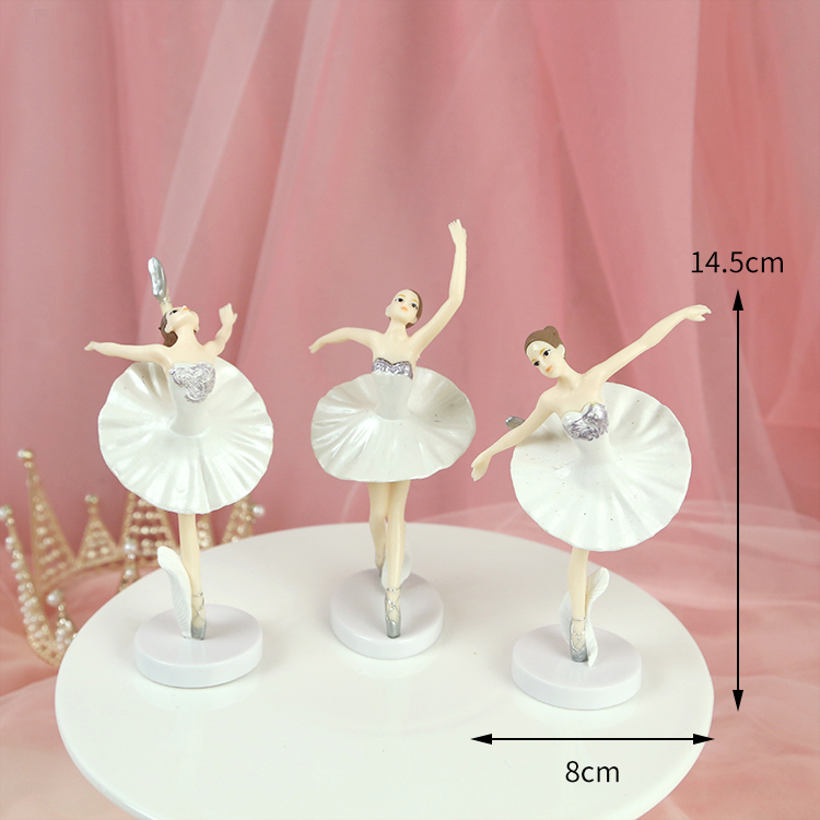 3pc Ballet Girls Cake Topper Dancing Girl Doll Dec... – Grandado