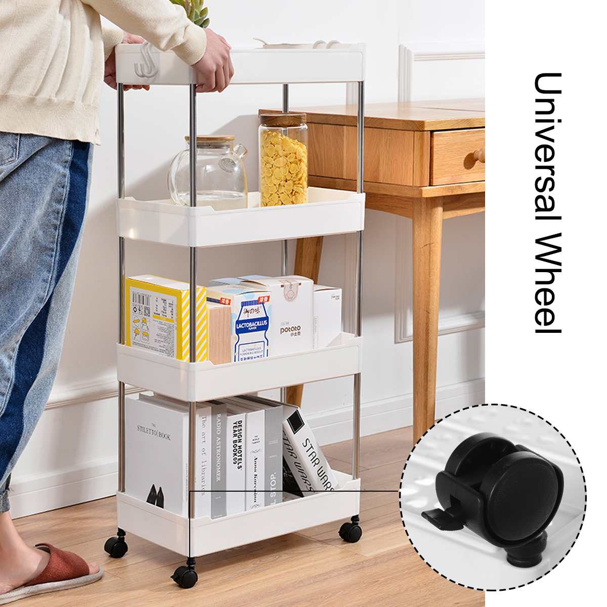 Kitchen trolley cart Bathroom Storage Rack Fridge ... – Grandado