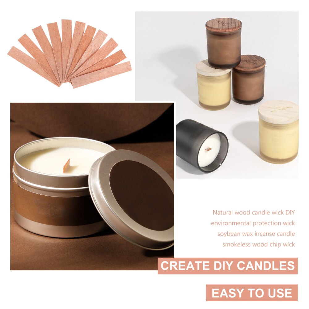 20pcs Eco-friendly Wood Candle Wick Natural Candle... – Vicedeal