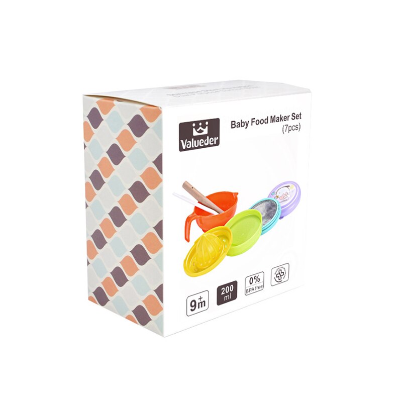 Valueder 7 stk sæt fodring babymad møller bærbar f... – Vicedeal