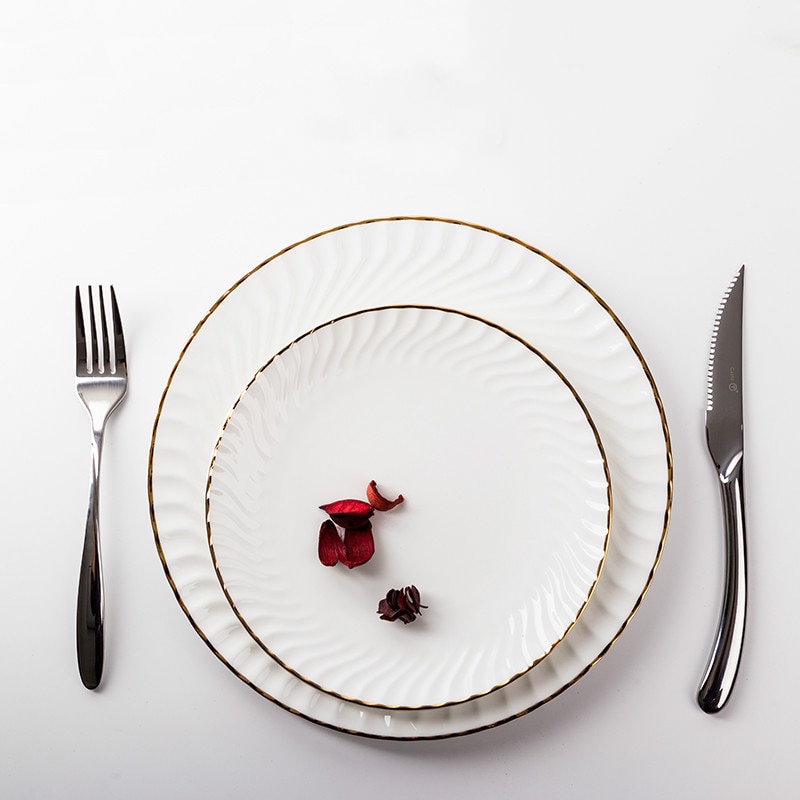 Phnom Penh Bone Porcelain Plate Dishes Spoon Set o... – Grandado