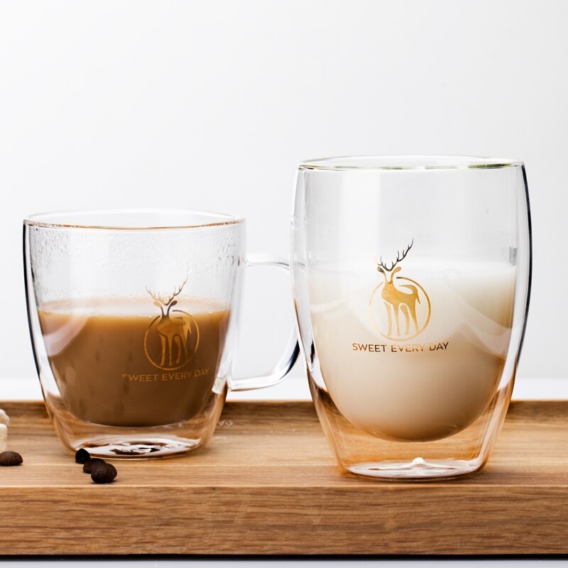 Double Wall Glass Clear Handmade Heat Resistant Te... – Grandado