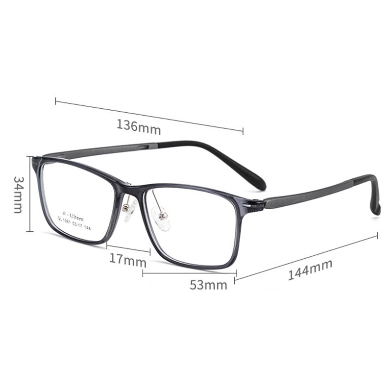 UVLAIK β ULTEM Glasses Frame Men Flexible PEI Spec... – Grandado