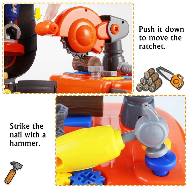 Kids Engineer Workshop Pretend Playset Constructio... – Grandado