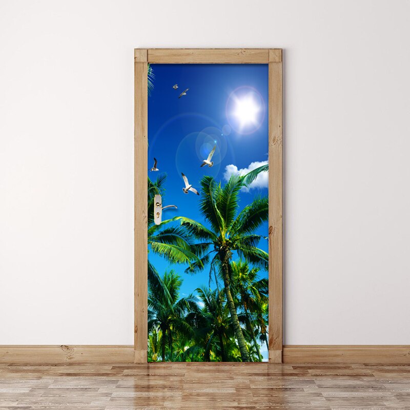 Home Decoration Door Sticker 3D Nature Landscape W... – Grandado