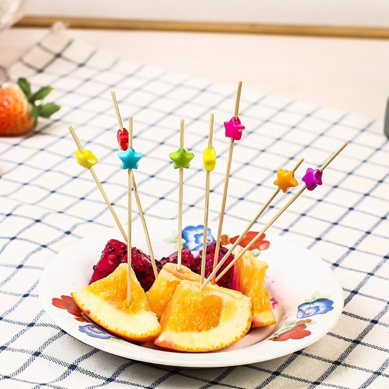 100pcs 12cm Disposable Bamboo Fork Buffet Fruit De... – Grandado