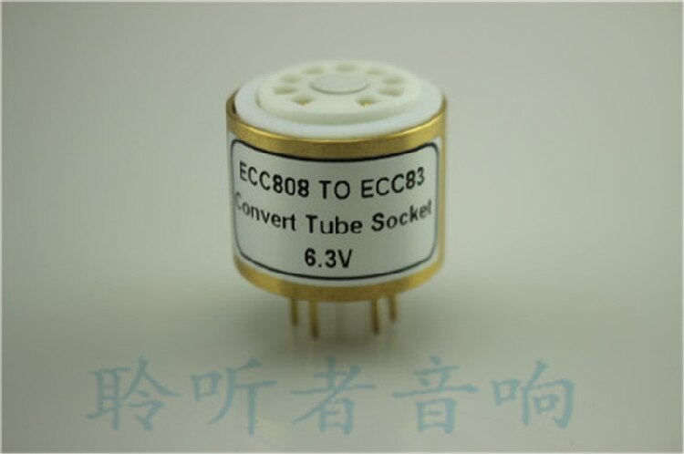 Gold-plated socket ECC808 (TOP) to ECC83 6.3V tube... – Grandado