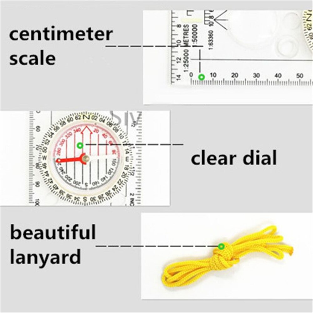 Outdoor Compass Ruler Surveying Map Scale Measurin... – Vicedeal
