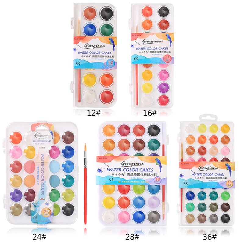 28 Color Fundamental Watercolor Pain Set with Pain... – Vicedeal