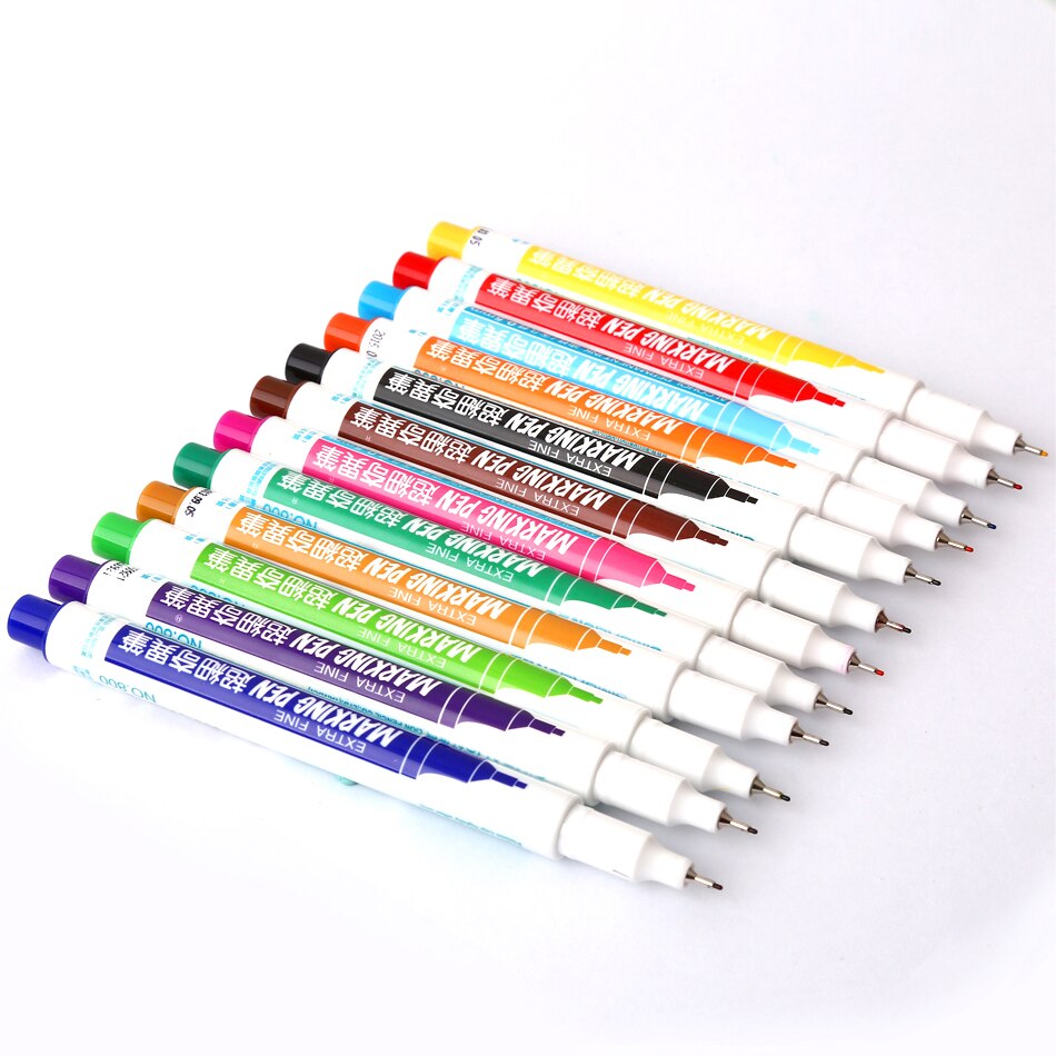 Marker Pen 0.5mm 12 Colors/box Extra Fine Alcohol ... – Grandado