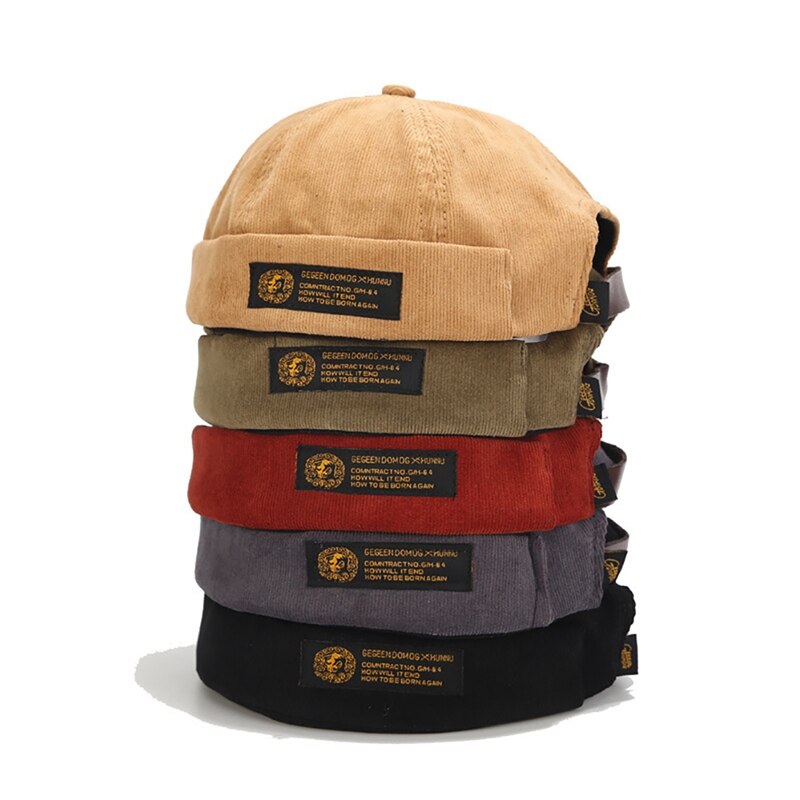 Katoen Corduroy Brimless Hip Hop Hoed Beanie Hat U... – Grandado