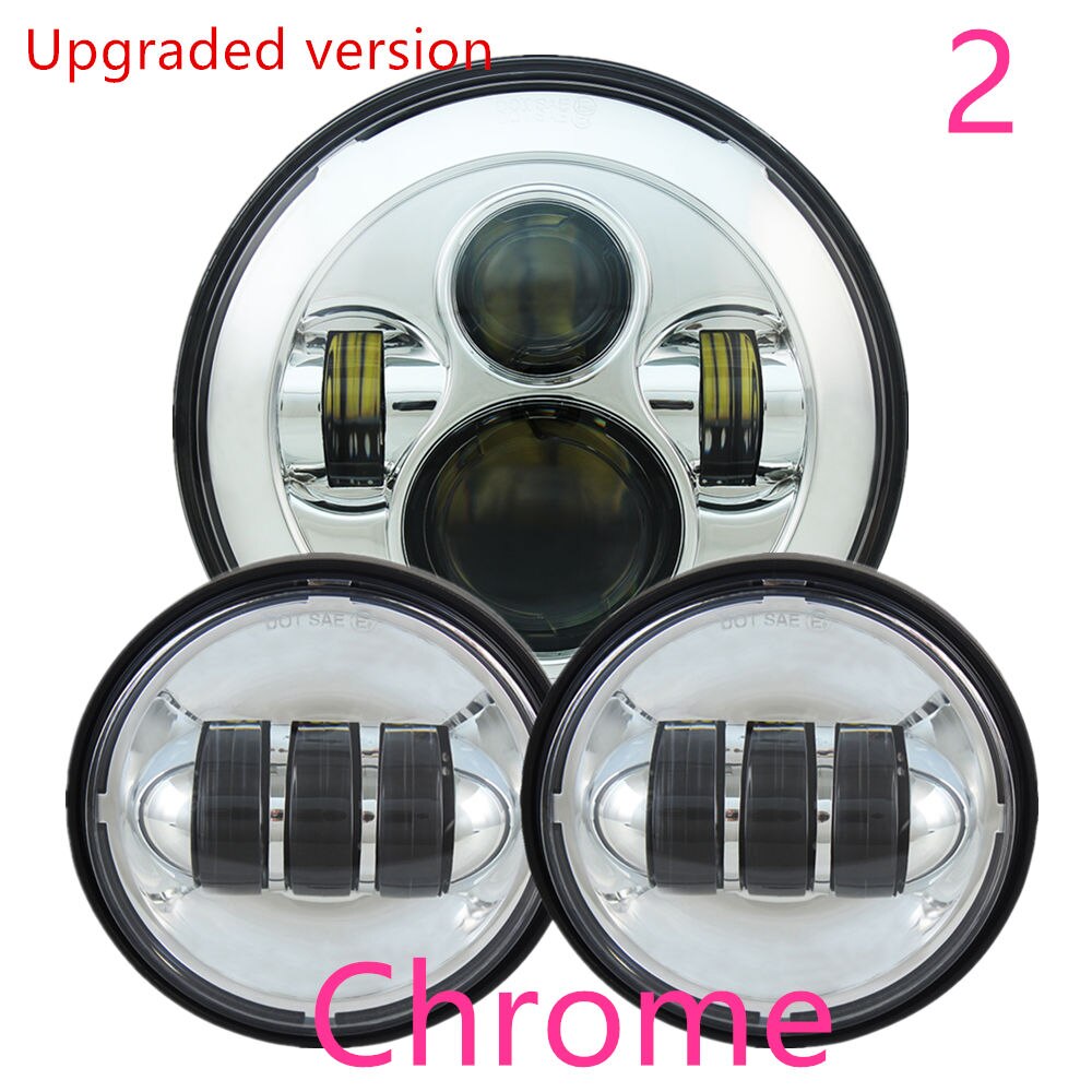 7inch Chrome LED Headlight with 4.5 inch Matching ... – Grandado