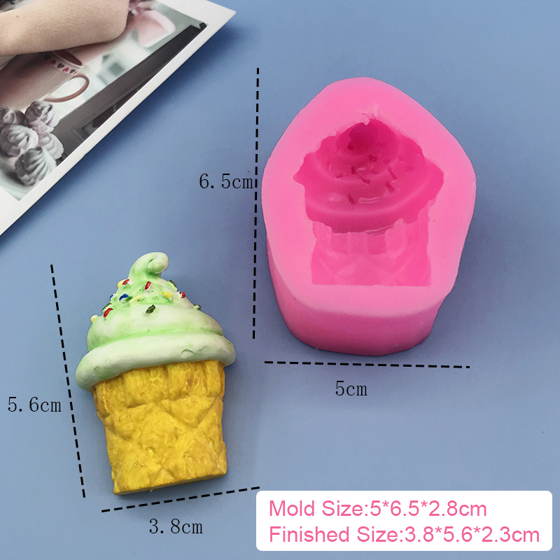 Soft Silicone Ice Cream Cone Chocolate Mold Cake F... – Grandado