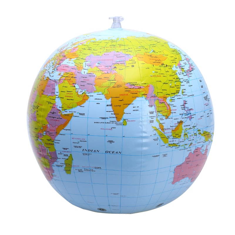 30cm Inflatable Globe World Earth Ocean Map Ball Geography Learning ...