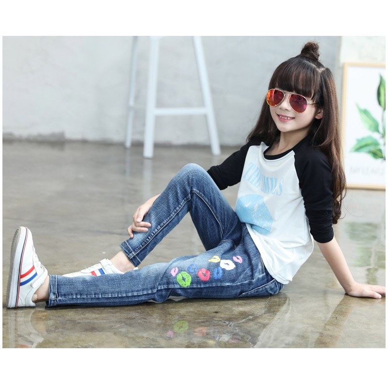 children clothes spring autumn stretch cotton jean... – Grandado