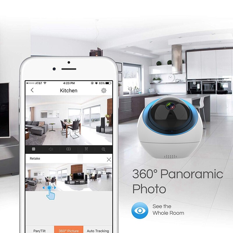 Indoor Home Hemisphere Network HD Night Vision Mac... – Grandado