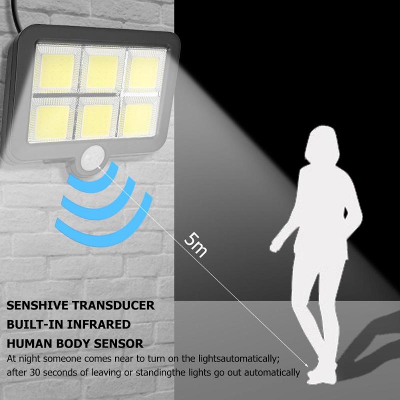 56/100/120LED COB Solar Light Outdoor Lighting PIR... – Grandado