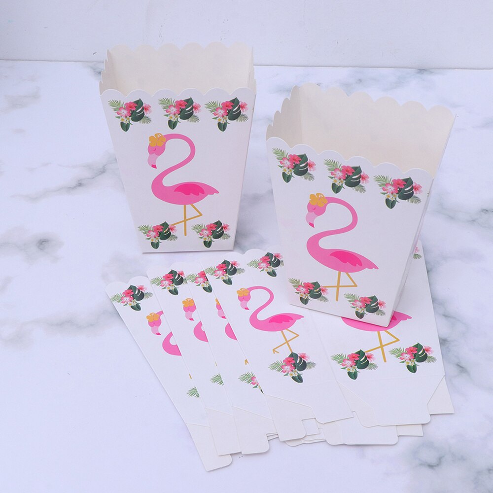 12pcs Flamingo Pattern Popcorn Box Portable Snack ... – Grandado