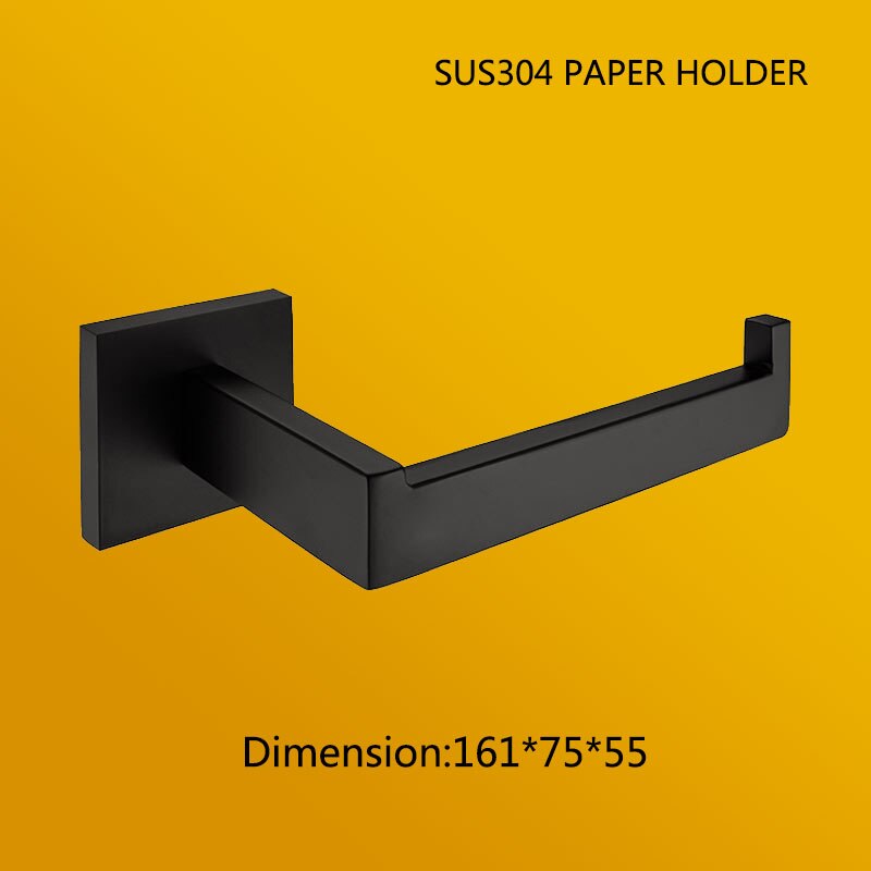 Black Matte Bathroom Accessories Tissue Paper Hold... – Grandado