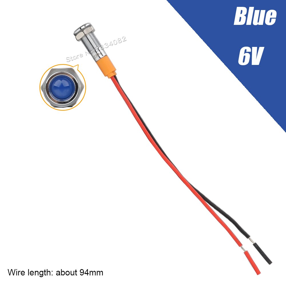 6mm Metal Indicator light LED Signal Lamp Warning ... – Vicedeal