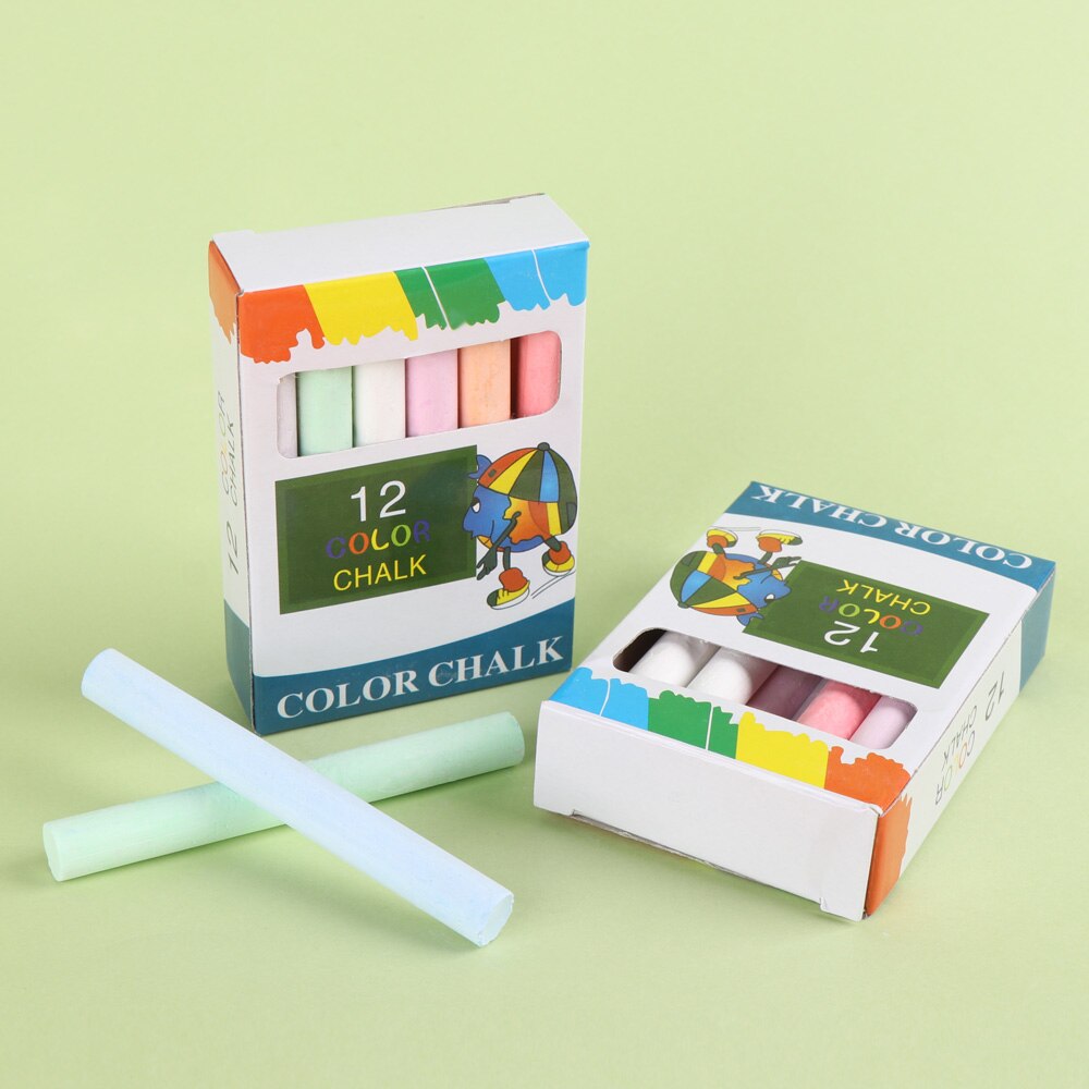 12 Pcs/Box Colourful Dust-free Chalks Drawing Pen ... – Grandado