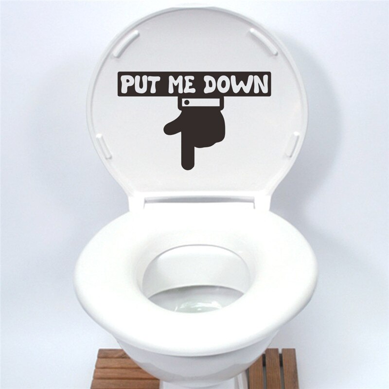 PUT ME DOWN Toilet Seat Push button Sign Reminder ... – Grandado