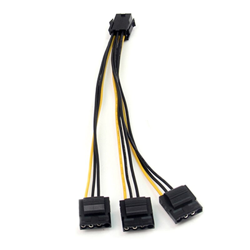 6 Pin IDE Molex 1 to 3 Port 4Pin Power Splitter Ex... – Grandado