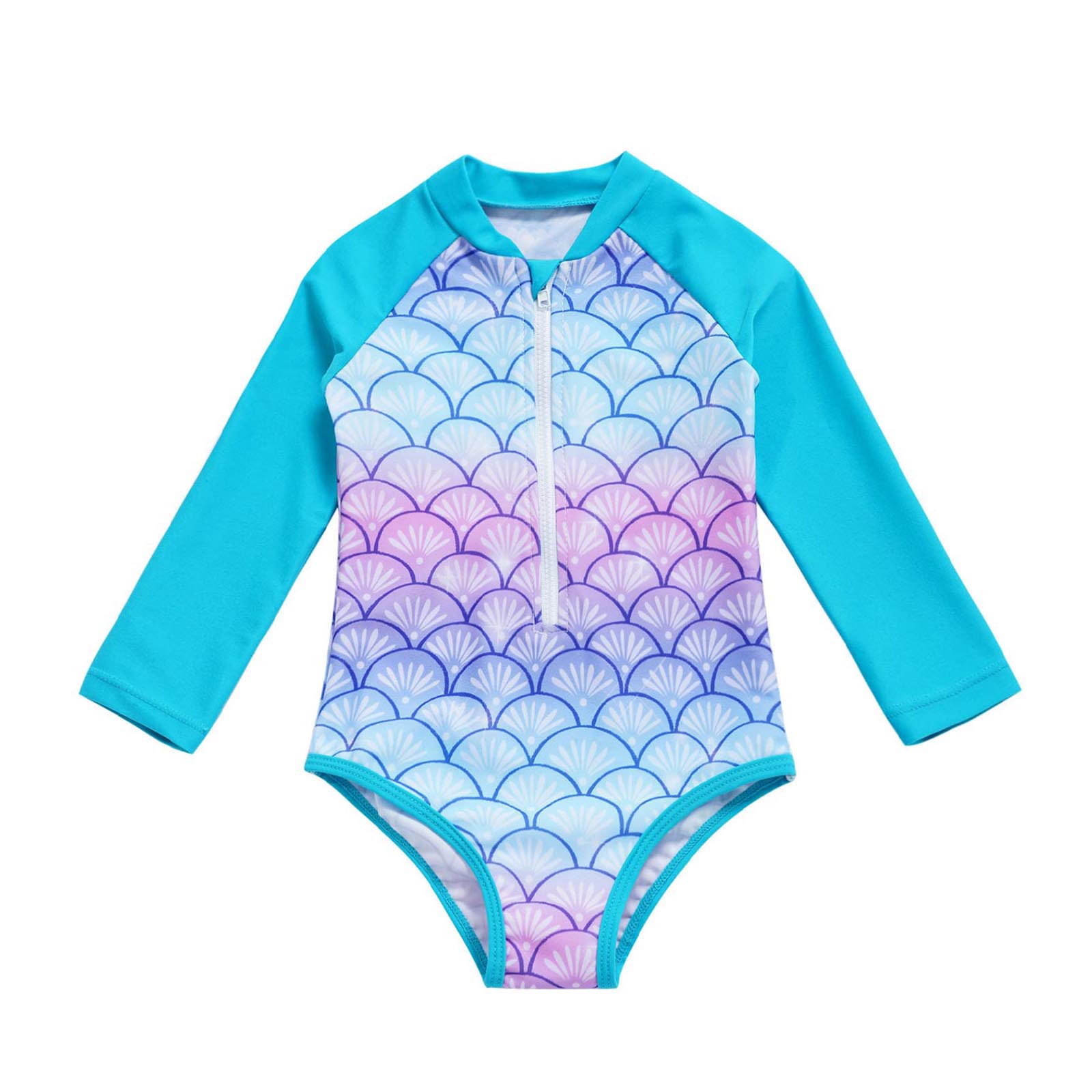 Baby Girls Swimwear Long Sleeve Colorful Fish Scal... – Vicedeal