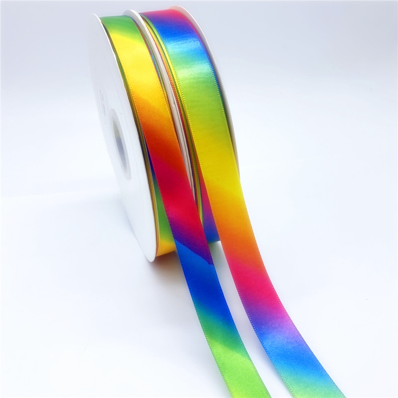 5yards/lot 15mm/20mm Rainbow Ribbon Polyester Ribb... – Grandado