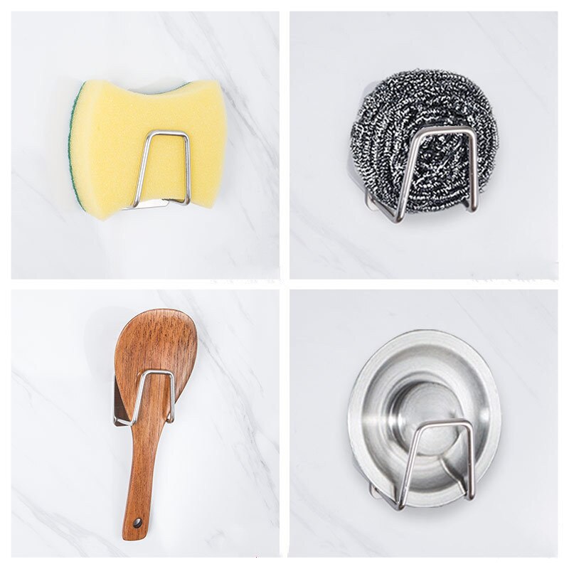 Kitchen gadgets Stainless Steel Kitchen Sponge Hol... – Grandado