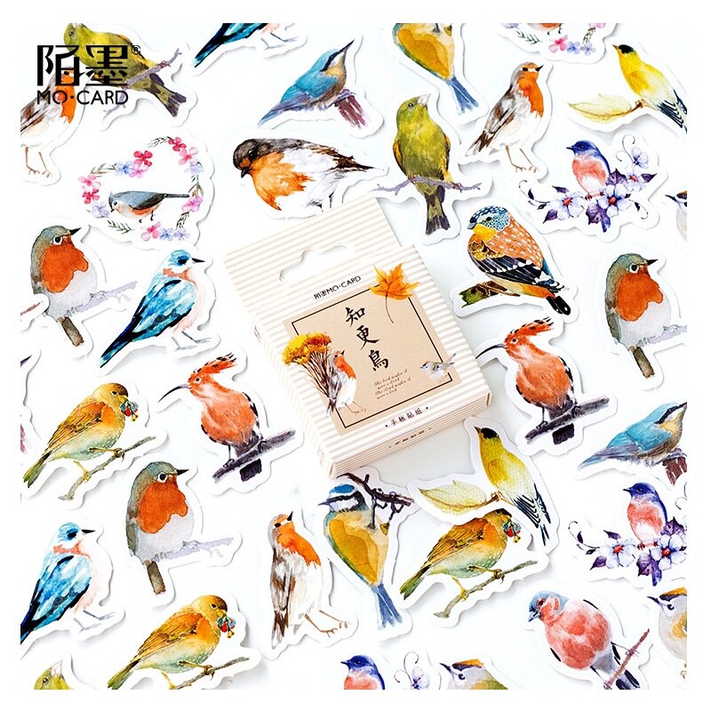 45 Pcs/Set Lovely Robin Bird Mini Sticker Cartoon ... – Vicedeal