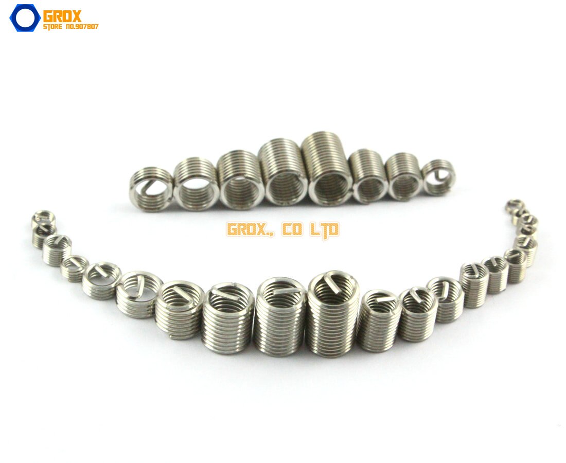 100 Pieces M4*0.7*1.0D 304 Stainless Steel Thread Insert Repair Insert ...