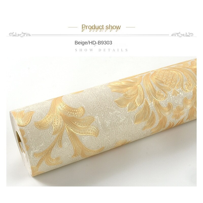 Papel tapiz 3D de Damasco europeo, tapiz impermeab... – Grandado