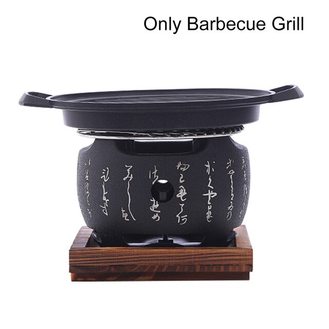Japanese Style Portable Round Cooking Pan Charcoal... – Grandado