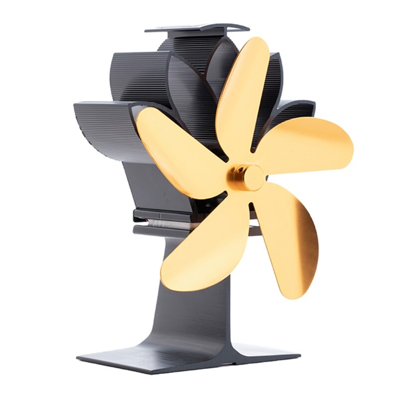 5-Blade Heat Powered Stove Fan for Wood Log Eco Fr... – Grandado