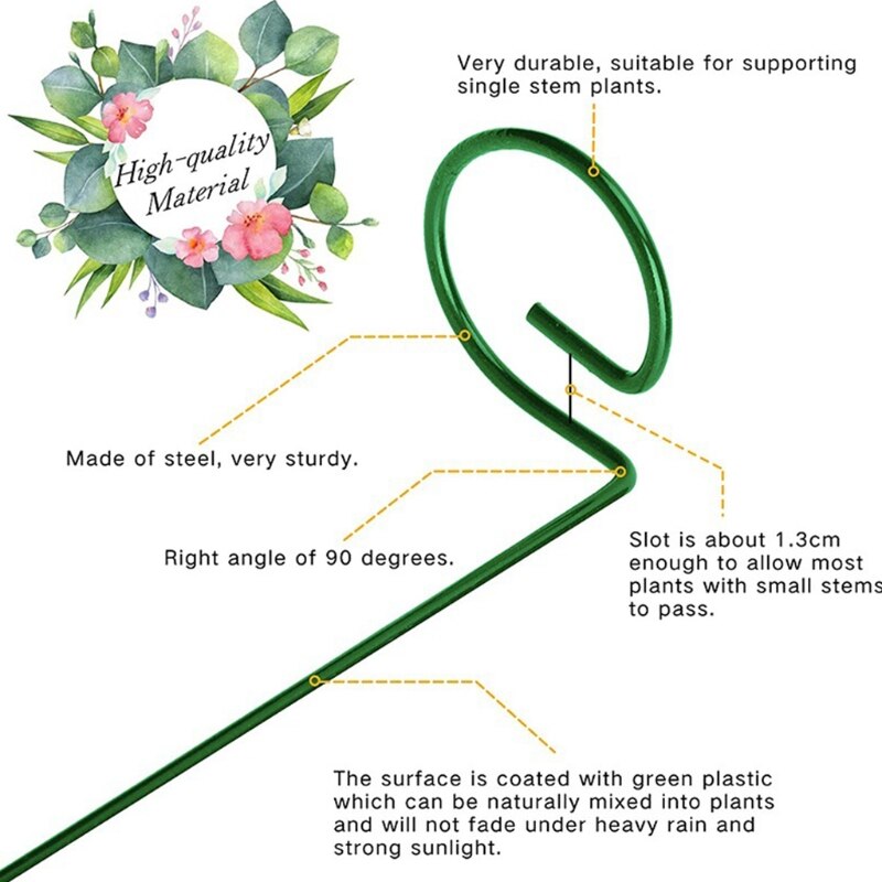 Garden Support Stake Ring Metal Garden Plant Suppo... – Grandado