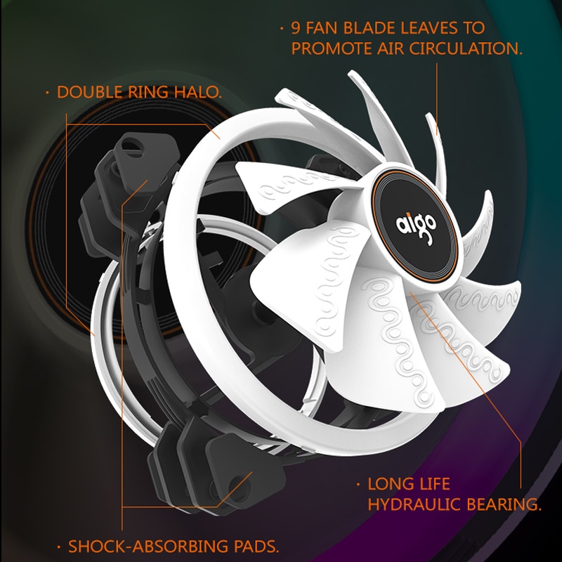Aigo DR12 PC Cooling Fan 120mm Fan Rgb Fan Mute IR... – Grandado