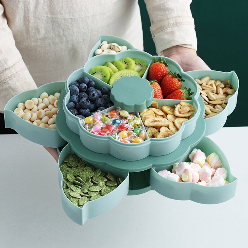 Layers Snack Box Candy Plates Lazy Fruit Dish Doub... – Vicedeal