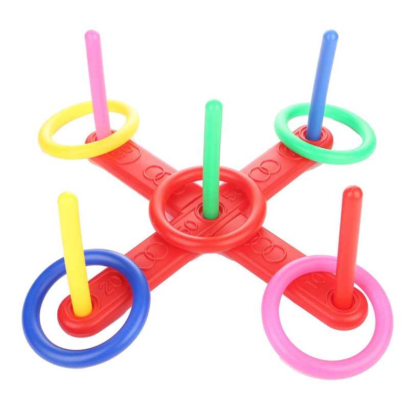1 Set Ring Toss Game Quoits Hoopla Set Quoits Pegs... – Grandado