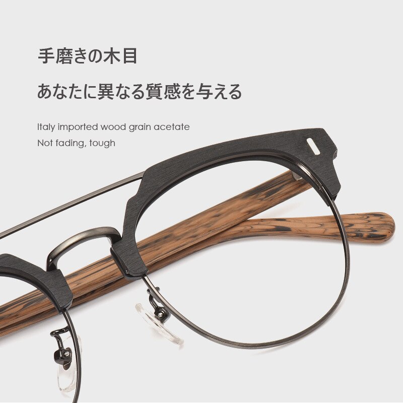 Japanese Brand Acetate Glasses Frame Man Women Woo... – Grandado