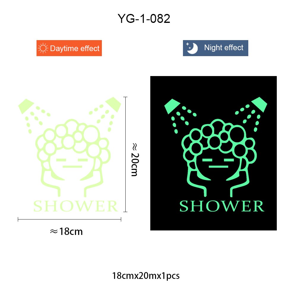 Luminous The Boy Take A Bath Shower Wall Stickers ... – Grandado