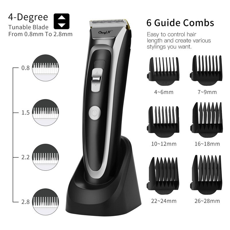 CkeyiN LCD Digital Hair Trimmer Household Electric... – Grandado