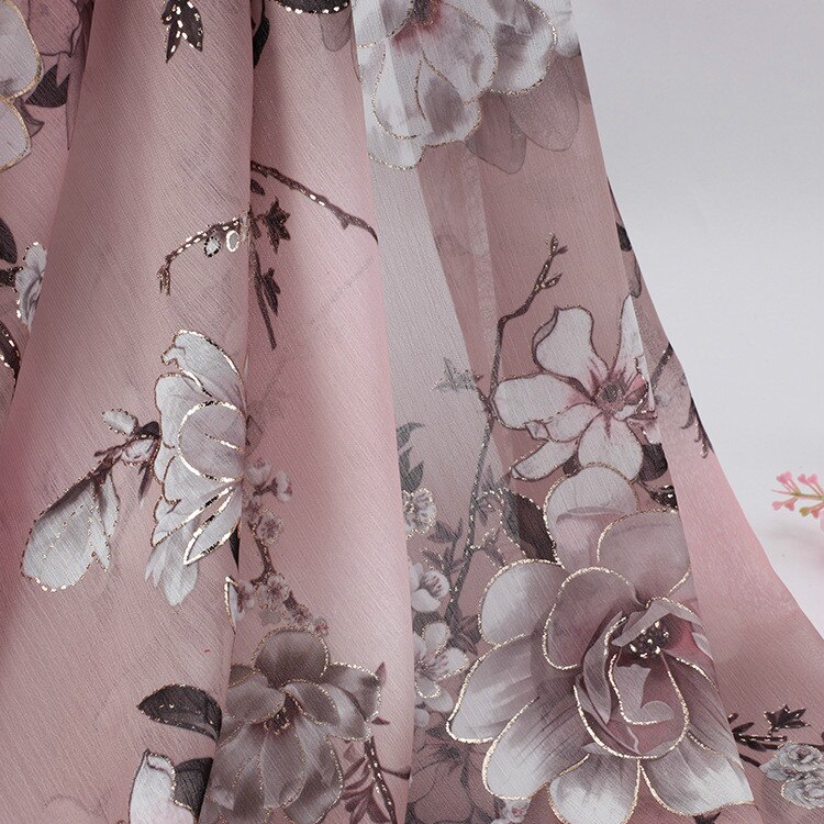 Plum Pattern Printed Chiffon Fabric, Soft Chiffon ... – Grandado