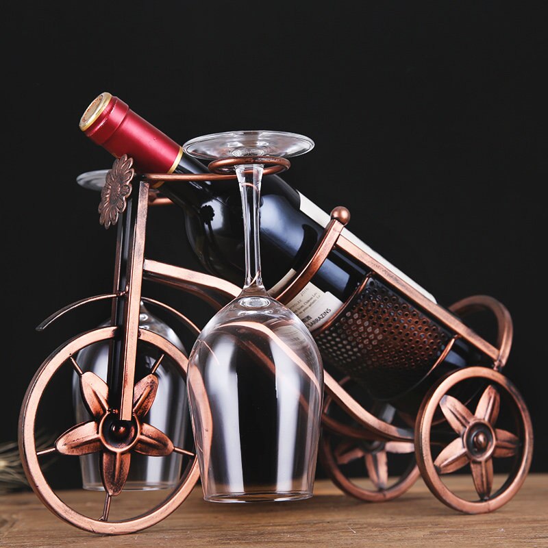 Vintage Metal Barrel Tricycle Model Wine Holder Or... – Grandado