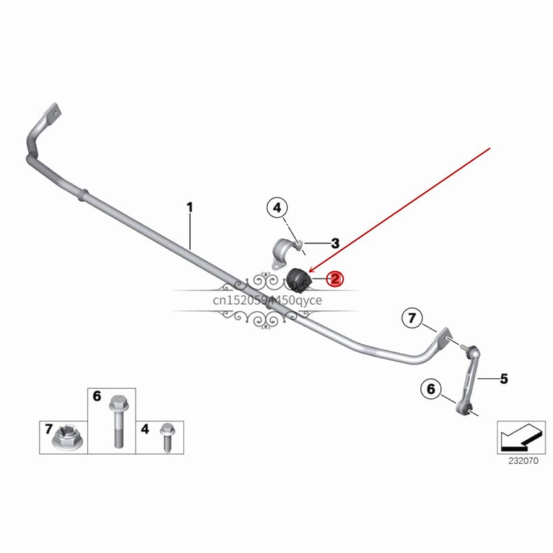 Bil bageste stabilisatorstang gummihylse gummilage... – Grandado