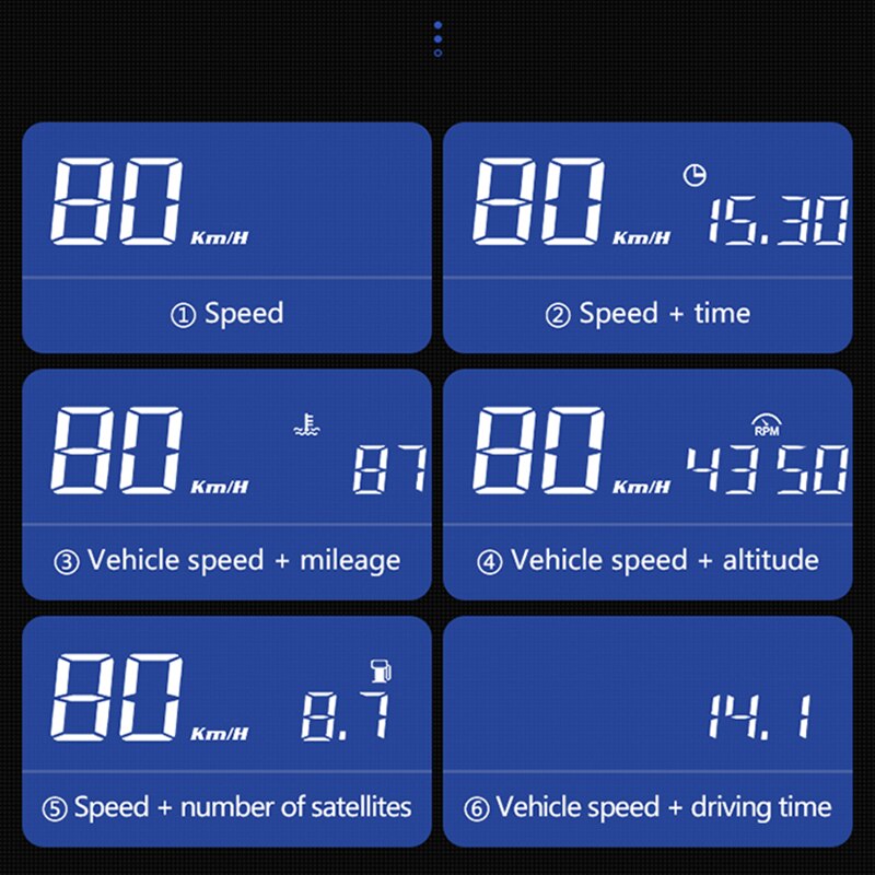 Universal OBD2 HUD Head Up Display Over Speed Alar... – Grandado