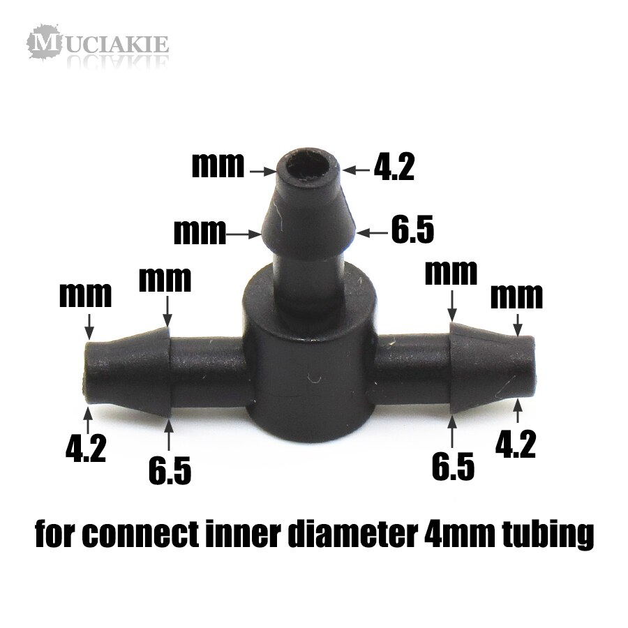 MUCIAKIE 24PCS 4mm Barb Tee Connector 1/4'' Tubing... – Vicedeal