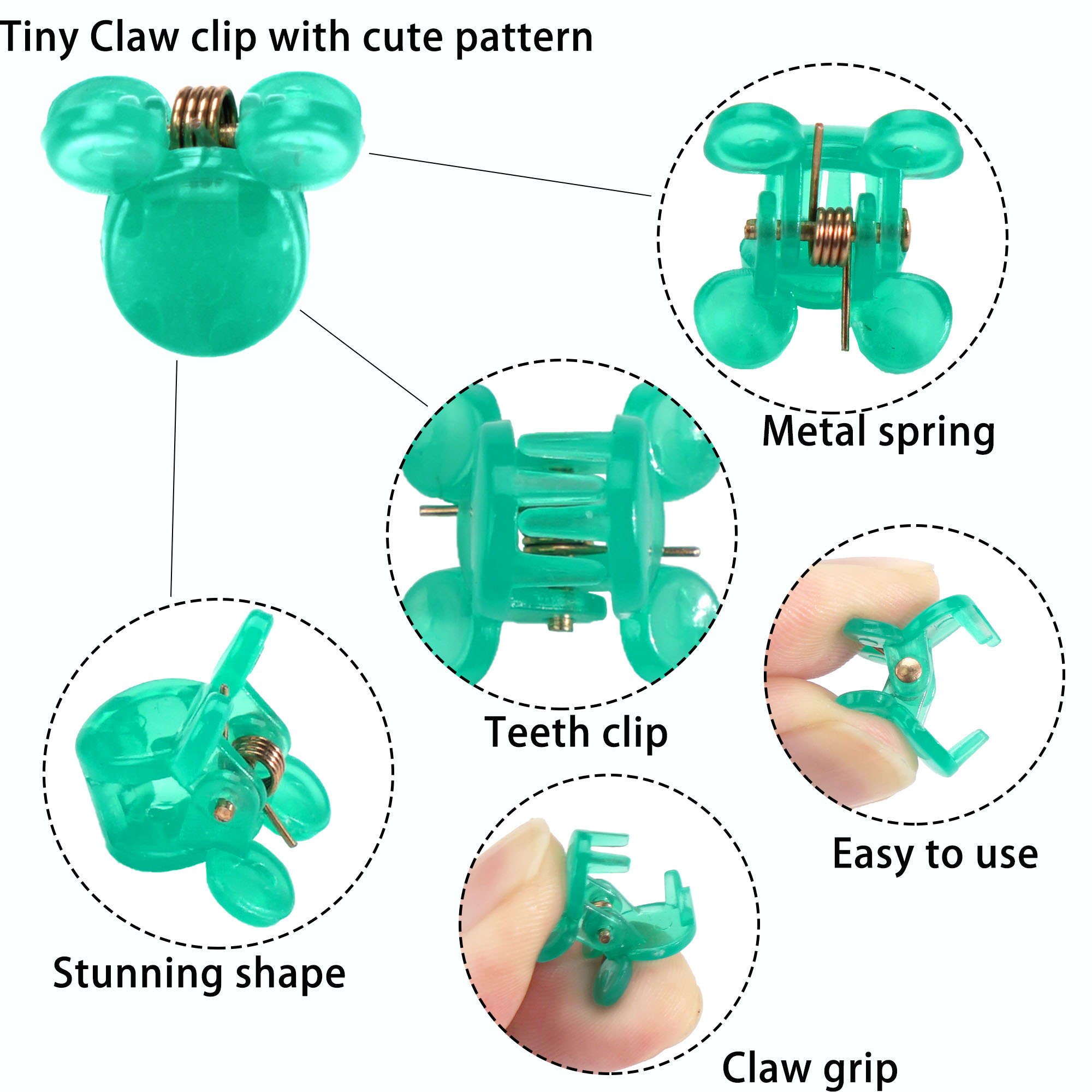 50pcs Mini Hair Claw Clips for Women Girls Accesso... – Grandado