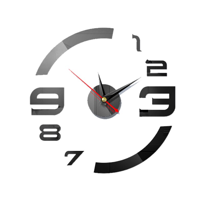 Fowecelt 3D Wall Clock Modern Gradient Mirror Acry... – Grandado